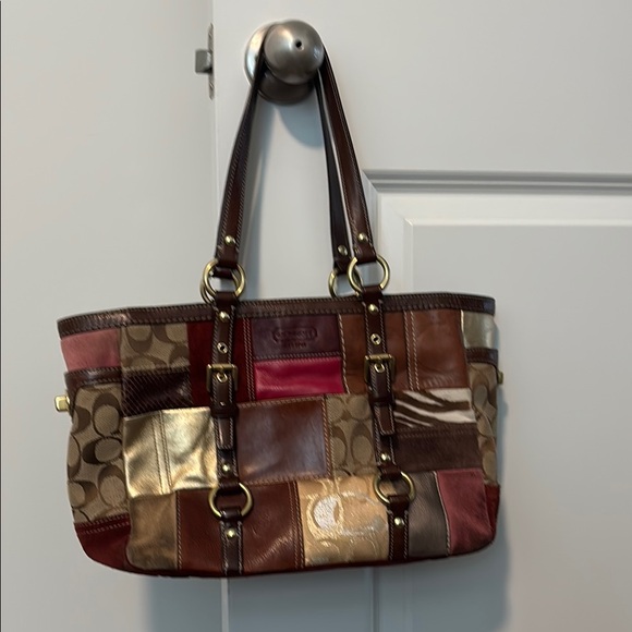 Coach | Bags | Coach Multiply Materials And Colors Shoulder Bag With ...